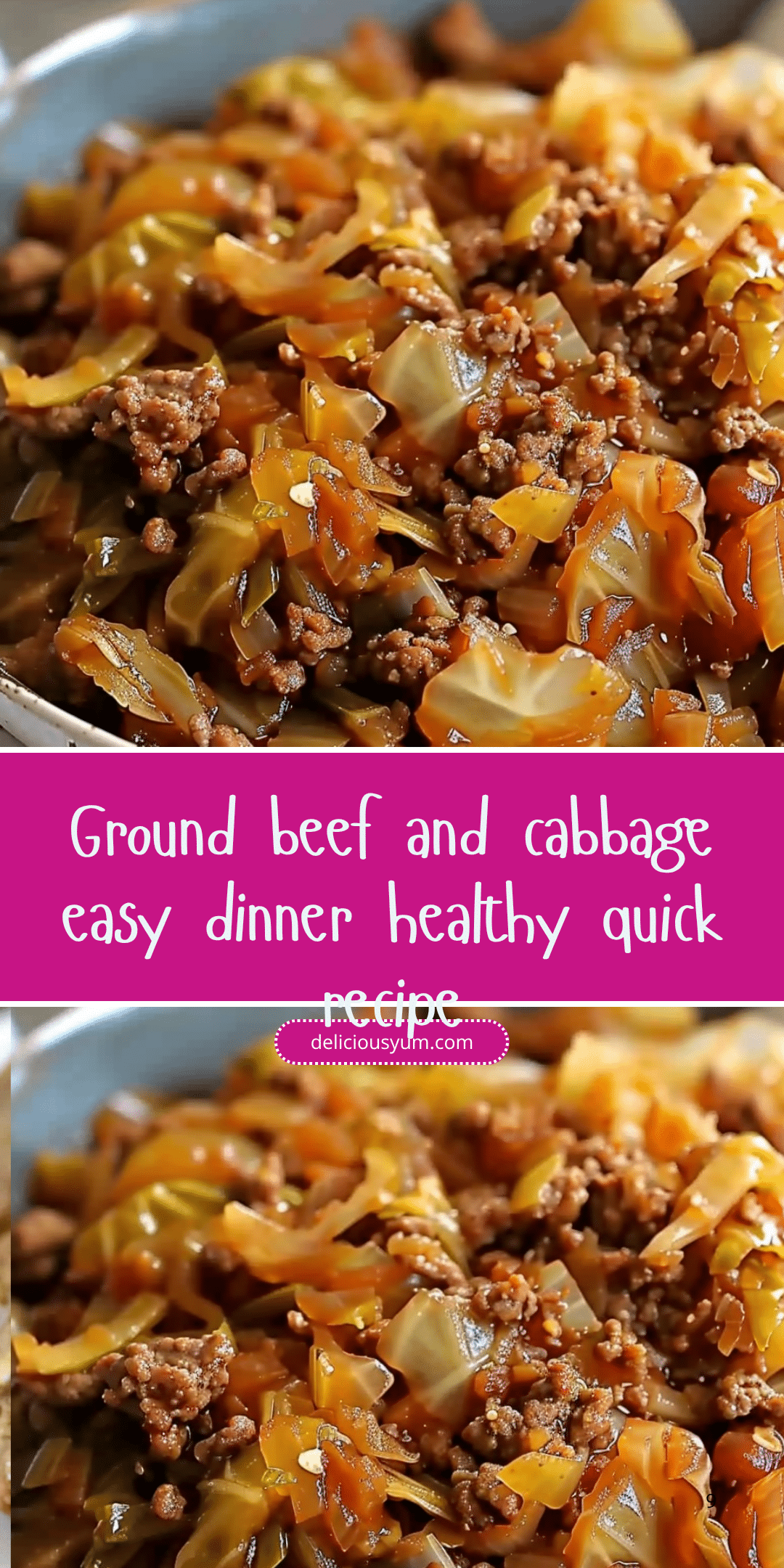 Ground Beef and Chopped Cabbage | deliciousyum