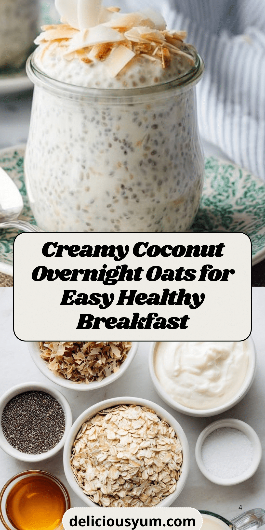 Coconut Overnight Oats - Delicious Tropical Breakfast Idea