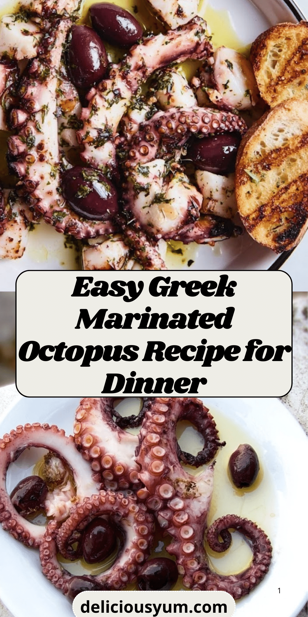 Greek Marinated Octopus in Vinegar | Authentic Mediterranean Seafood